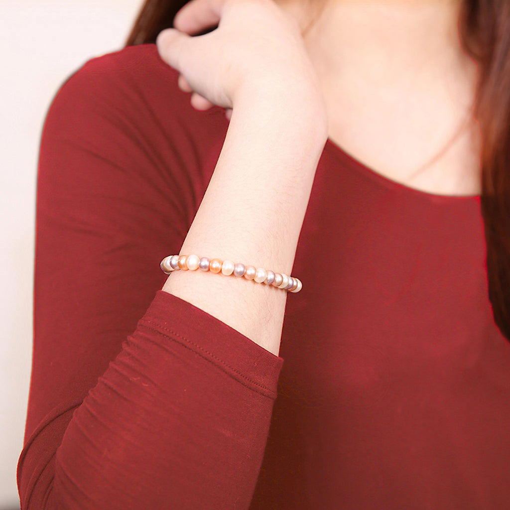 OSM Mixed Color Freshwater Cultured Pearl Bracelet